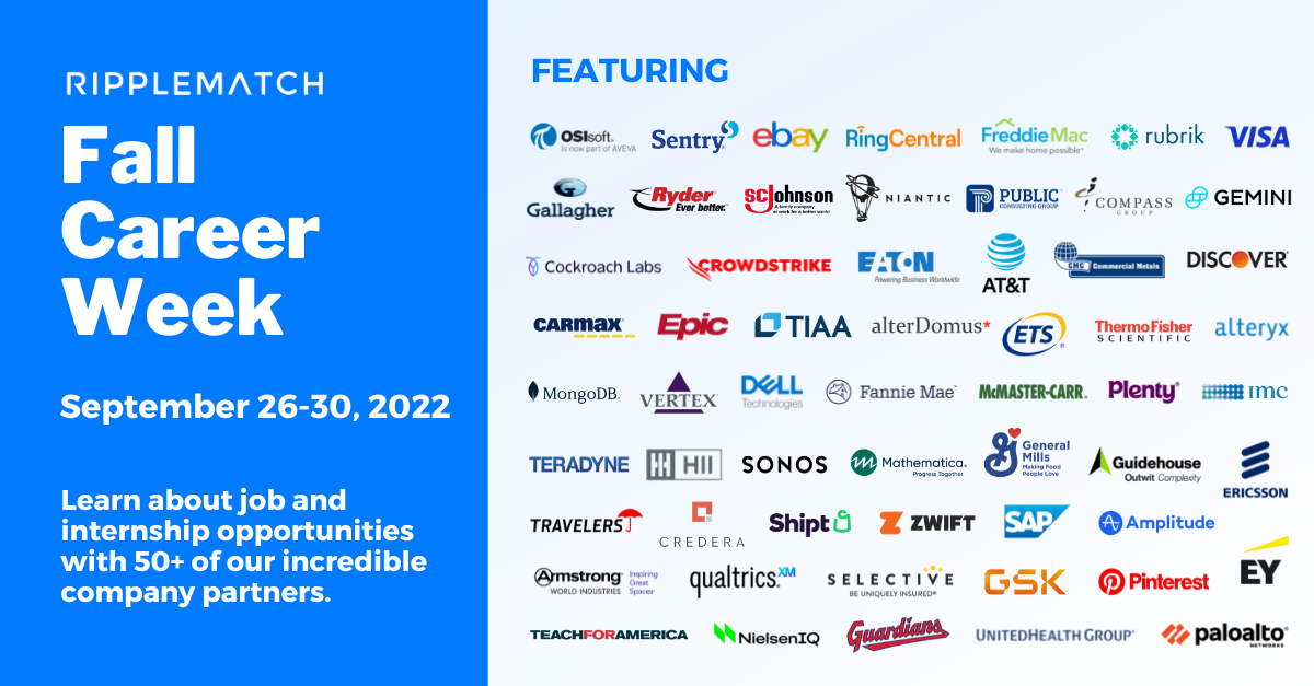 RippleMatch Fall Career Week - Discover Jobs and Internships